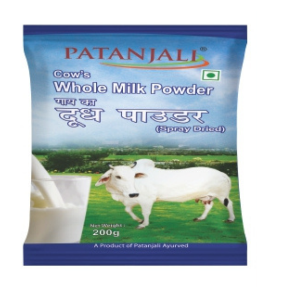 COWS WHOLE MILK POWDER 200-GM - Patanjali